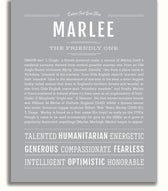 Marlee | Name Art Print – Name Stories