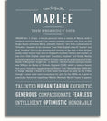 Marlee | Name Art Print – Name Stories