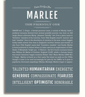 Marlee | Name Art Print – Name Stories