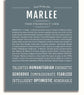 Marlee | Name Art Print – Name Stories