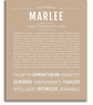 Marlee | Name Art Print – Name Stories
