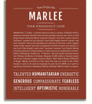 Marlee | Name Art Print – Name Stories