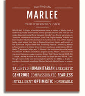 Marlee | Name Art Print – Name Stories