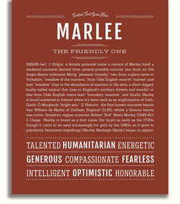 Marlee | Name Art Print – Name Stories