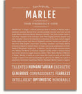 Marlee | Name Art Print – Name Stories