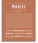 Marlee | Name Art Print – Name Stories