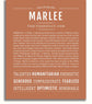 Marlee | Name Art Print – Name Stories