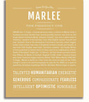 Marlee | Name Art Print – Name Stories