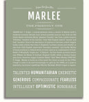 Marlee | Name Art Print – Name Stories