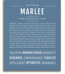 Marlee | Name Art Print – Name Stories