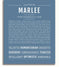 Marlee Personalized Name Meaning Art Prints – Name Stories