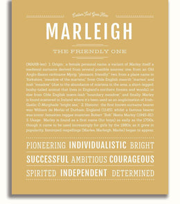 Marleigh | Name Art Print – Name Stories