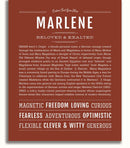 Marlene | Name Art Print – Name Stories