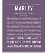 Marley (female) | Name Art Print – Name Stories