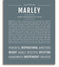 Marley Personalized Name Meaning Art Prints – Name Stories