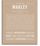 Marley (female) | Name Art Print – Name Stories