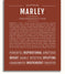 Marley Personalized Name Meaning Art Prints – Name Stories