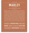 Marley Personalized Name Meaning Art Prints – Name Stories