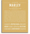 Marley Personalized Name Meaning Art Prints – Name Stories