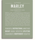 Marley (male) | Name Art Print – Name Stories