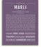 Marli | Name Art Print – Name Stories