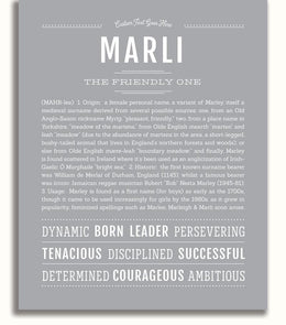 Marli | Name Art Print – Name Stories