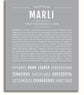 Marli Personalized Name Meaning Art Prints – Name Stories