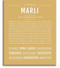 Marli | Name Art Print – Name Stories