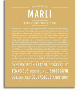 Marli | Name Art Print – Name Stories
