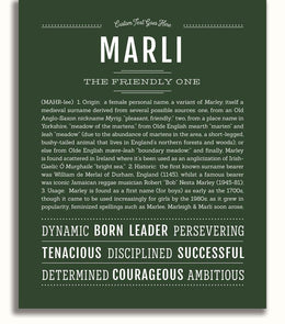 Marli | Name Art Print – Name Stories