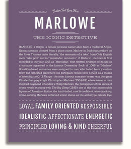 Marlowe | Name Art Print – Name Stories