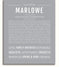 Marlowe Personalized Name Meaning Art Prints – Name Stories