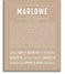 Marlowe | Name Art Print – Name Stories