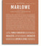 Marlowe Personalized Name Meaning Art Prints – Name Stories