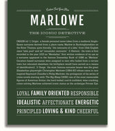 Marlowe Personalized Name Meaning Art Prints – Name Stories