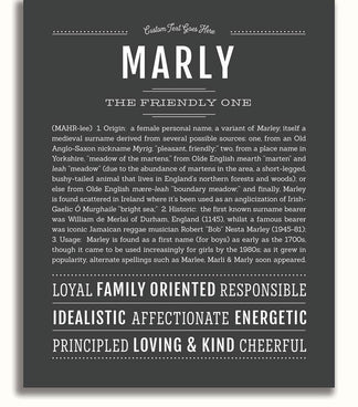 Marly | Name Art Print – Name Stories
