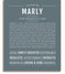 Marly | Name Art Print – Name Stories