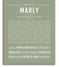 Marly Personalized Name Meaning Art Prints – Name Stories