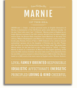 Marnie | Name Art Print – Name Stories