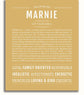Marnie Personalized Name Meaning Art Prints – Name Stories