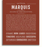 Marquis Personalized Name Meaning Art Prints – Name Stories
