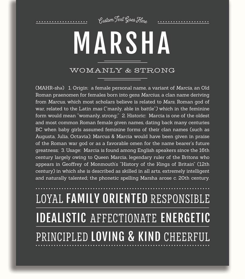 Marsha | Name Art Print – Name Stories