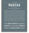 Marsha | Name Art Print – Name Stories
