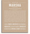 Marsha | Name Art Print – Name Stories