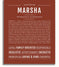Marsha | Name Art Print – Name Stories