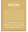 Marsha | Name Art Print – Name Stories