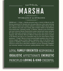 Marsha | Name Art Print – Name Stories
