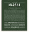 Marsha | Name Art Print – Name Stories