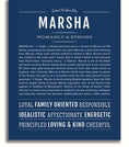 Marsha Personalized Name Meaning Art Prints – Name Stories