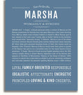 Marsha | Name Art Print – Name Stories